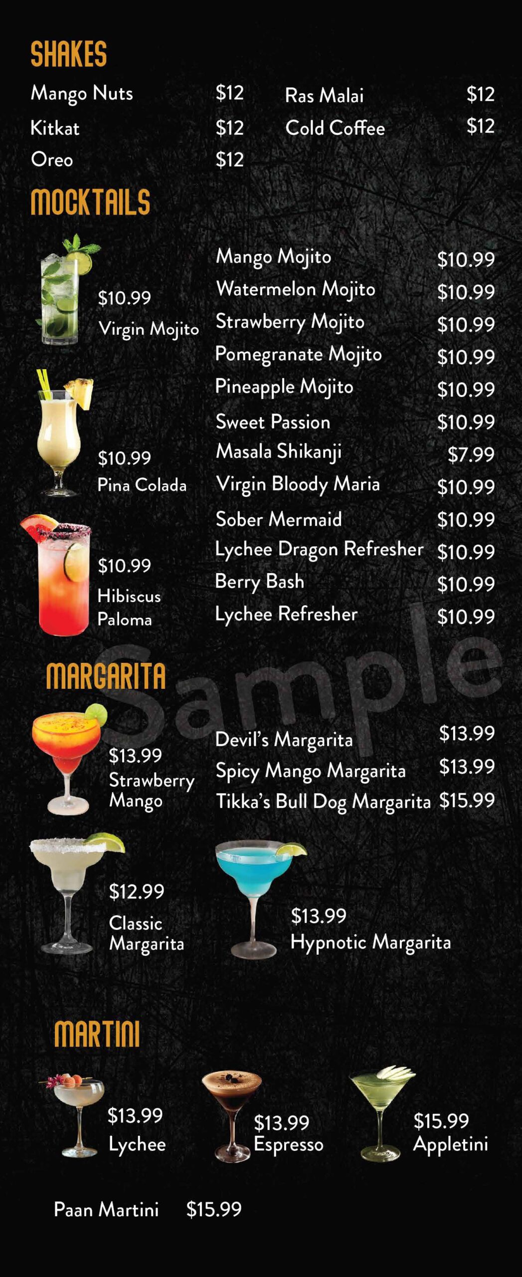 Menu – The Indian Lounge